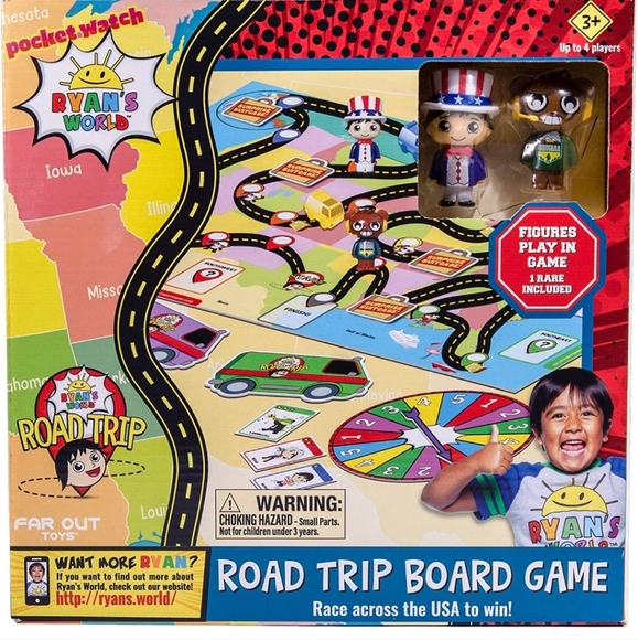 Far Out Toys | Toys | Ryans World Road Trip Board Game Nwt | Poshmark